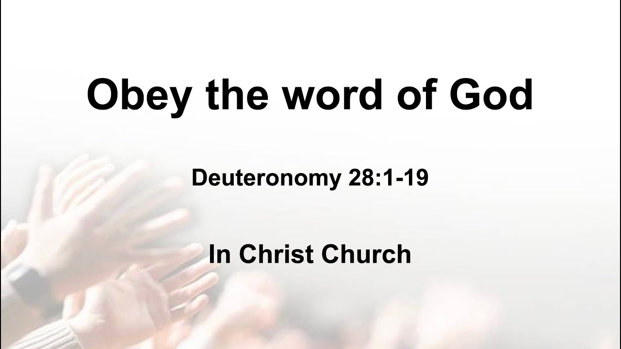 Obey the word of God - YouTube