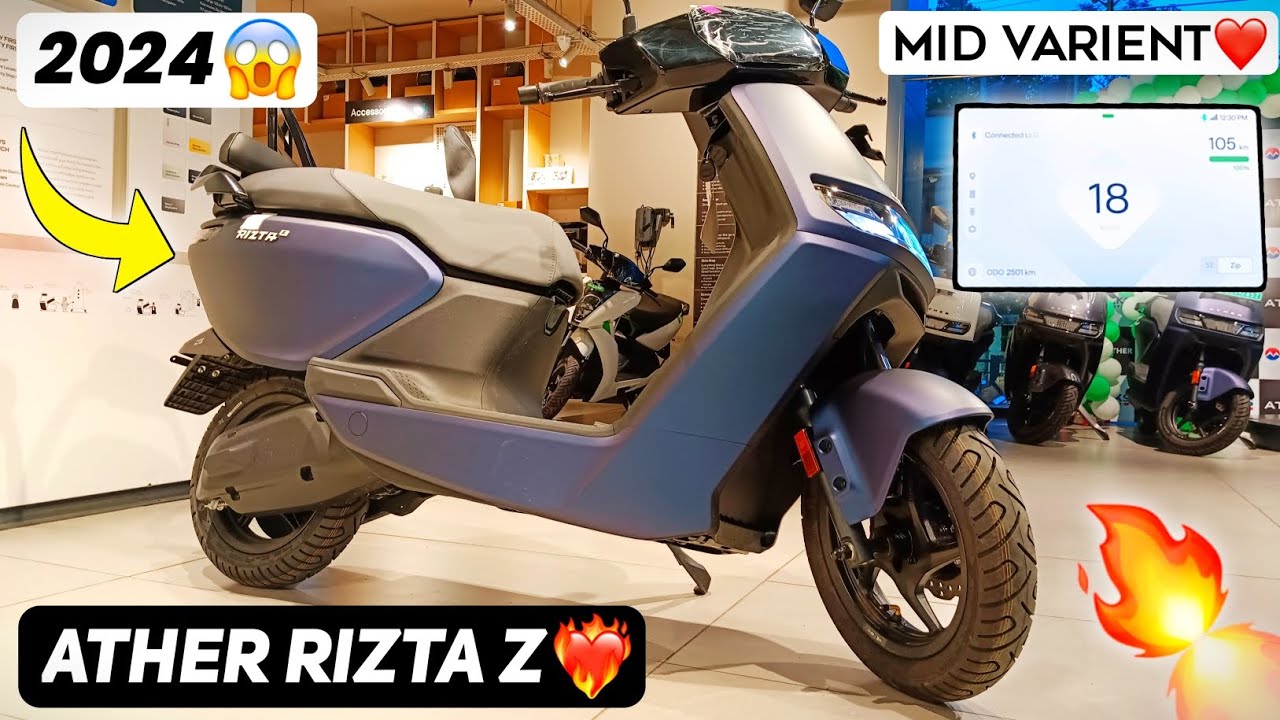 2024 New Ather Rizta Z 2.9 kWh Most Detailed WalkAround Review ️‍🔥| New ...