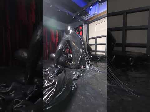 Sticky! Latex suit & mask by FORFUN #latex #ruhber #forfunbangkok #rubberforfun