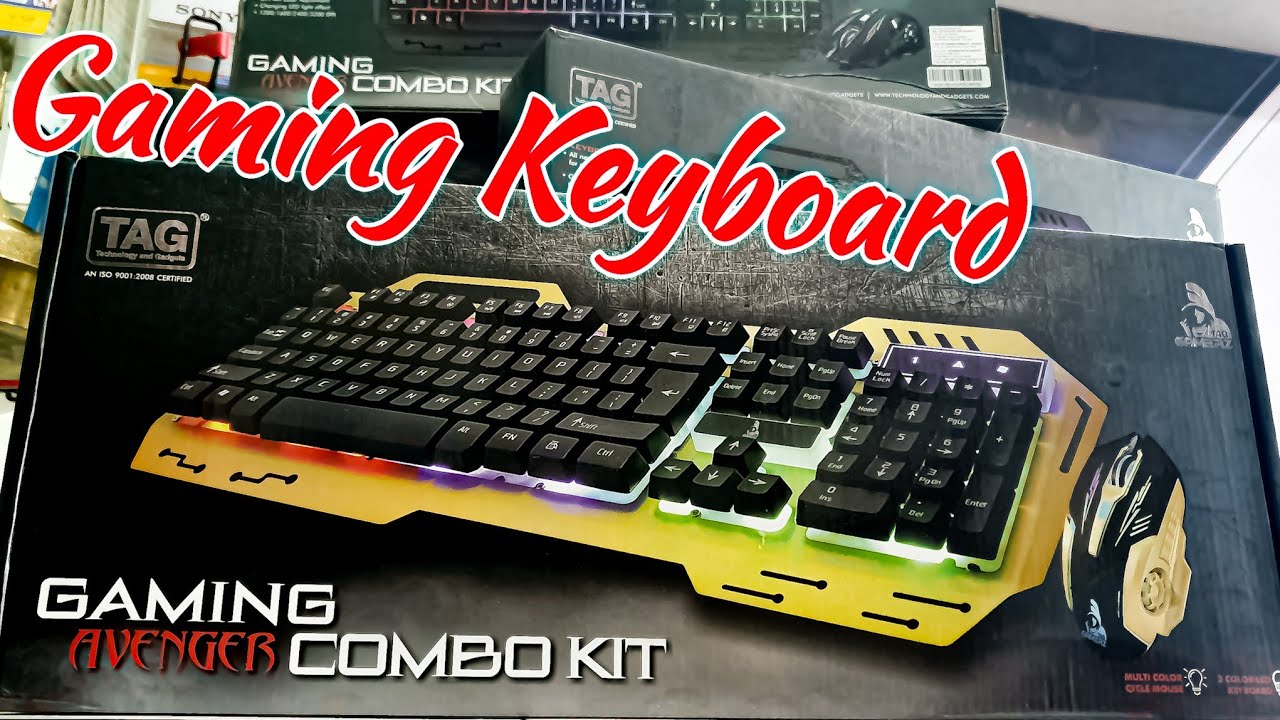 Tag Avenger Gaming Combo Keyboard With RGB Light - YouTube