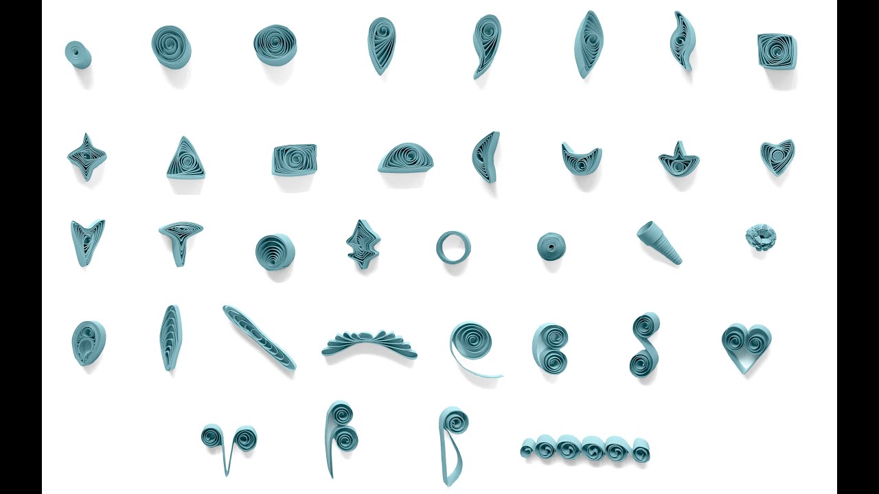 36 Quilling Shapes and Scrolls - YouTube