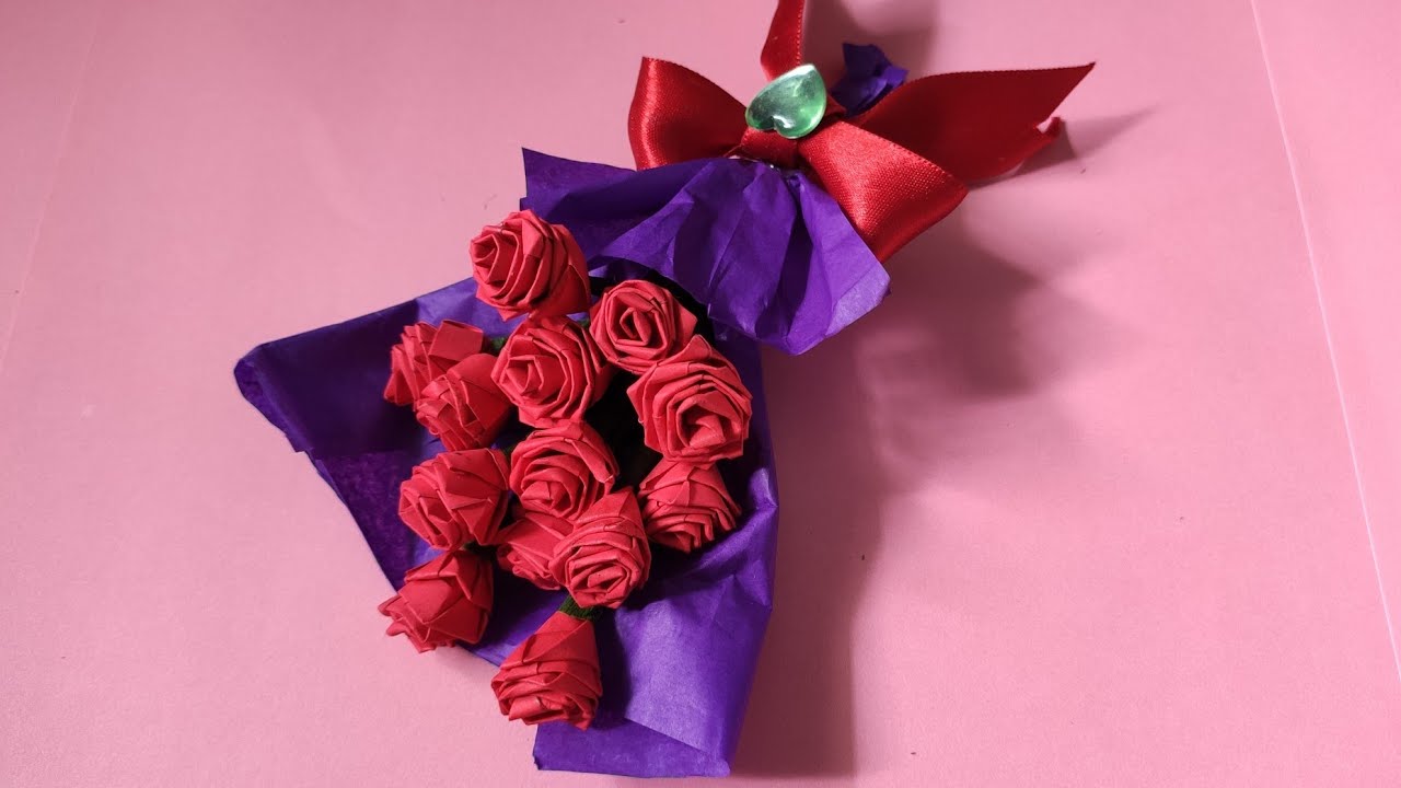 How To Make Paper Rose Bouquet DIY Idea Paper Craft YouTube How To Make Paper Rose Bouquet DIY Idea Paper Craft YouTube