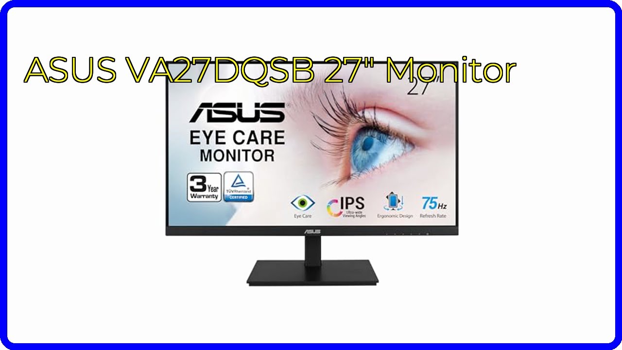REVIEW (2026): ASUS VA27DQSB 27" Monitor. First Look. - YouTube