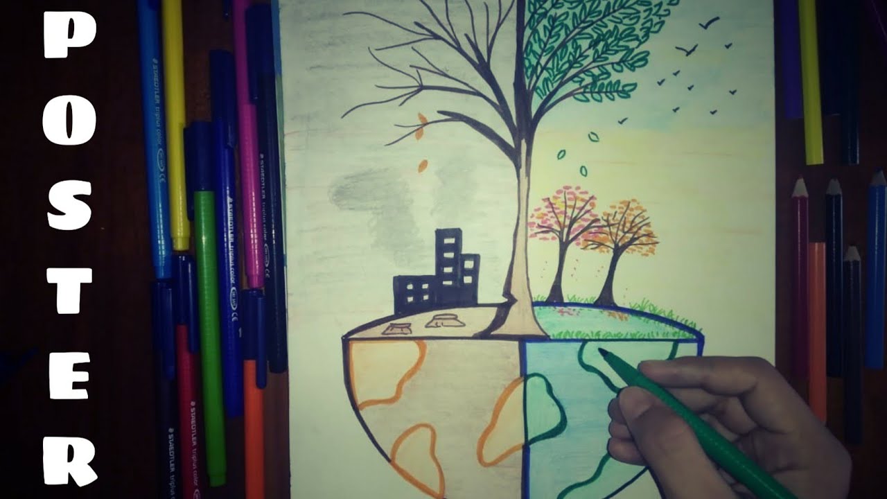 Poster on World Environment day | drawing on save environment | save ...