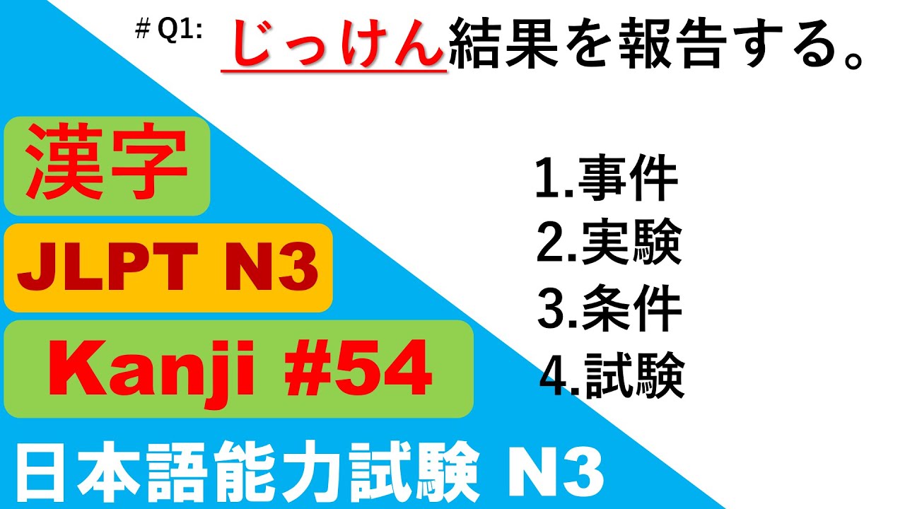 JLPT N3 Kanji Quiz [50 Multiple Choice Questions with Answers] | JLPT ...