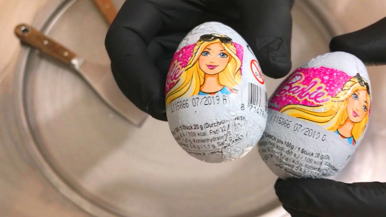 Barbie Surprise Egg - pink Ice Cream Rolls | Toy Opening and how to ...