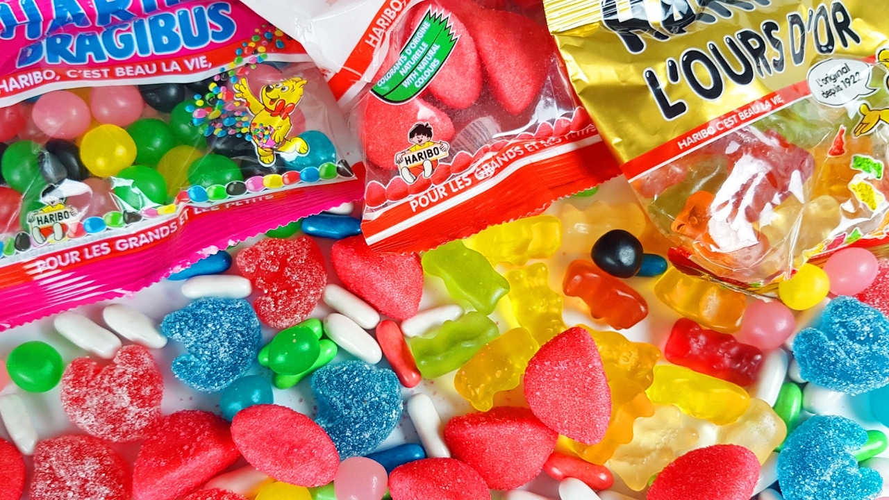 Big Haribo Bag with Mini Pocket Packs from France Assorted colourful ...