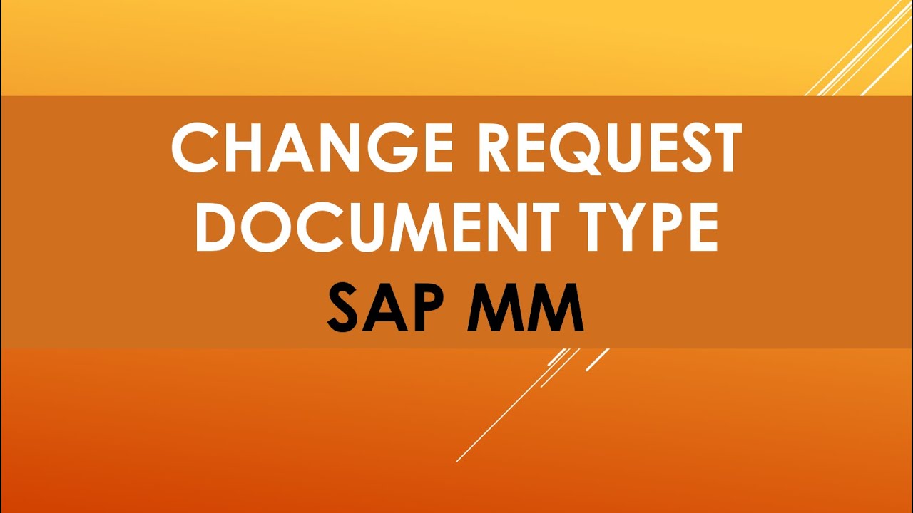 L1 and L2 support ticket | change request process flow sap mm | change document sap mm - YouTube