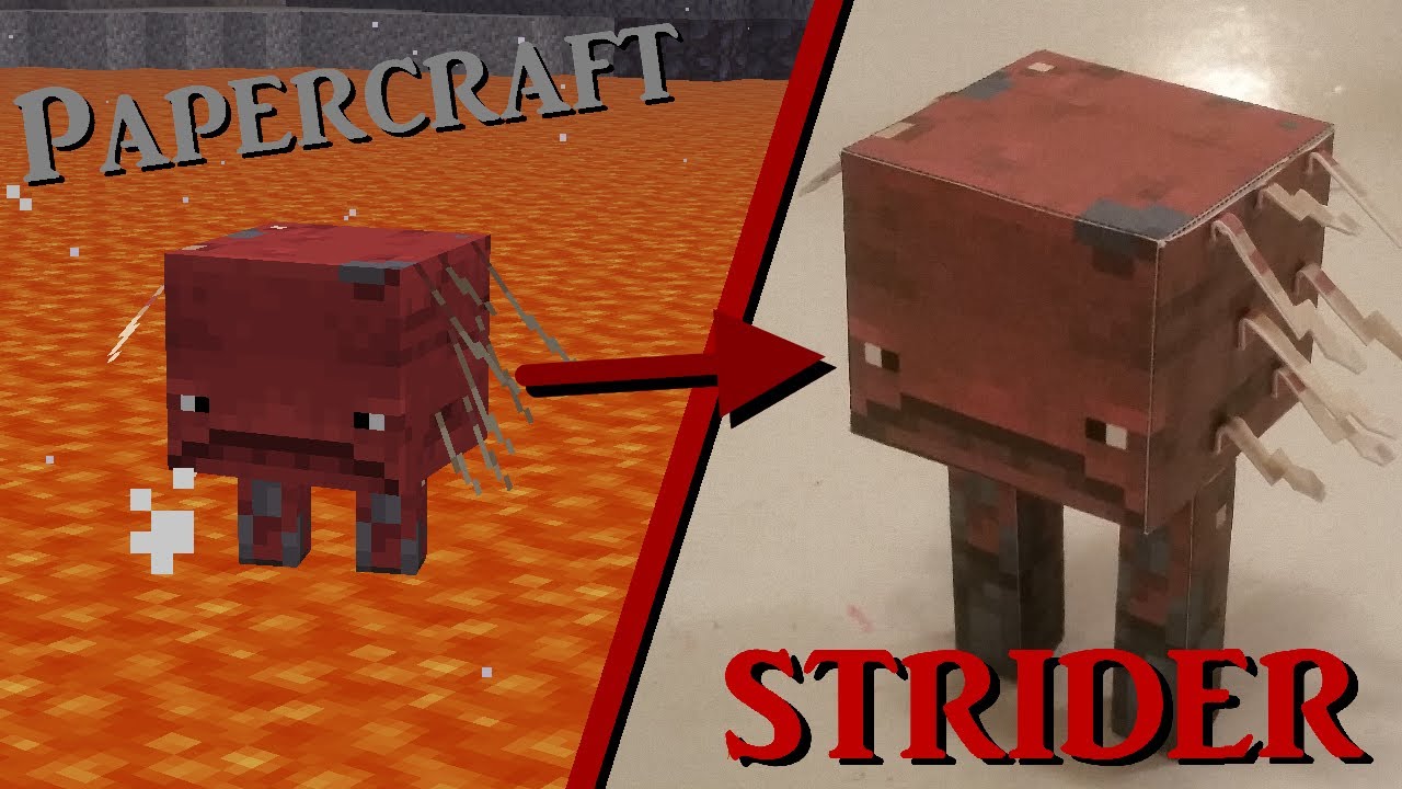 Papercraft Episode 1: Minecraft Strider - YouTube