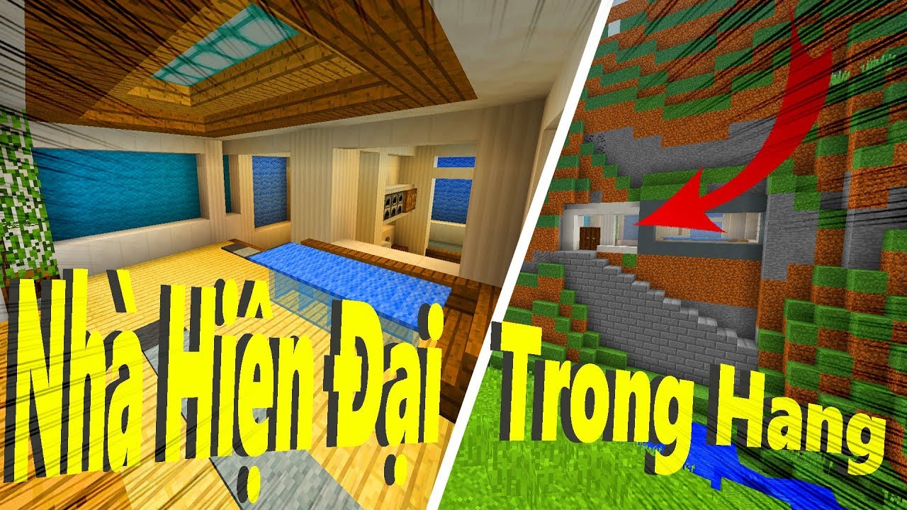 Cách Làm Nhà Hiện Đại Trong Hang ? (Minecraft) - YouTube
