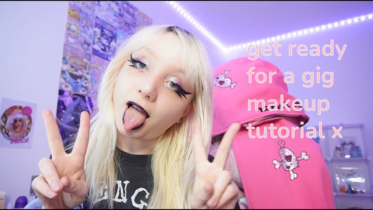 get ready for a gig makeup ｡^‿^｡ - YouTube