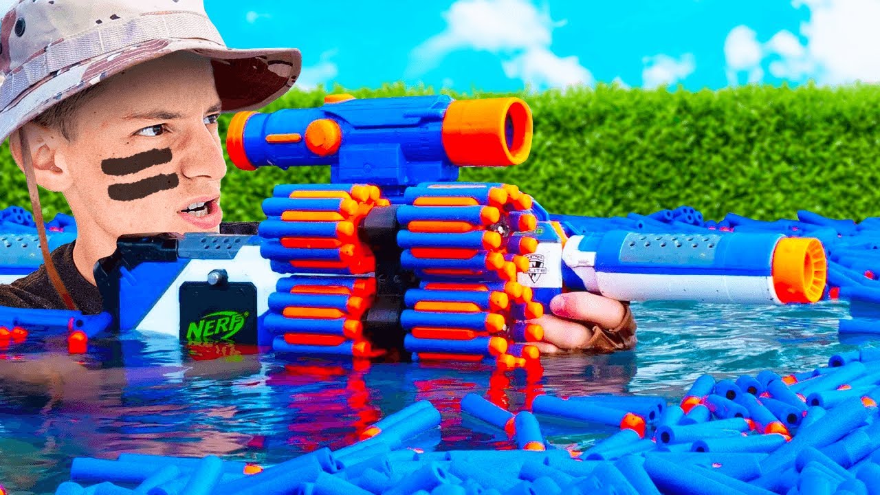 GUERRA NERF EPICA IN PISCINA!! 🏊‍♂️ Guerre di Scherzi su Cap e Kazu ...