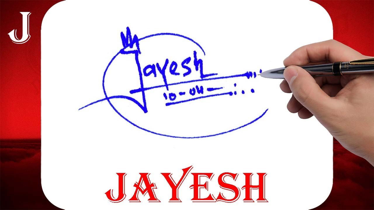 Jayesh Name Signature Style - J Signature Style - Signature Style of My Name Jayesh - YouTube