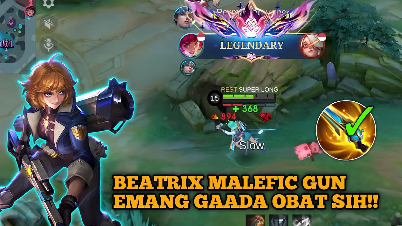 BEATRIX MALEFIC GUN EMANG GAADA OBAT SIH! BUILD EMBLEM BEATRIX TERSAKIT ...
