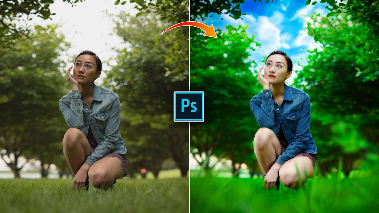 Natural Green DSLR Tone Photo Editing Photoshop Tutorial | New CB ...