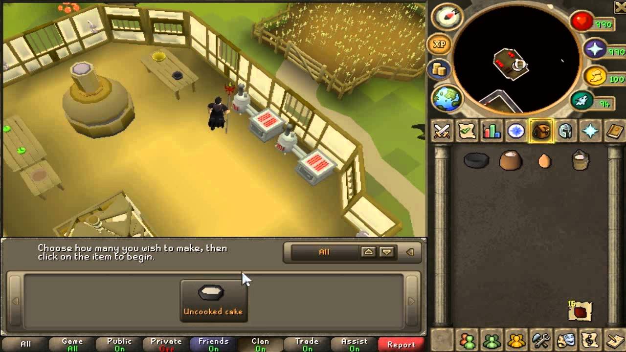 Runescape How to bake a Cake - YouTube