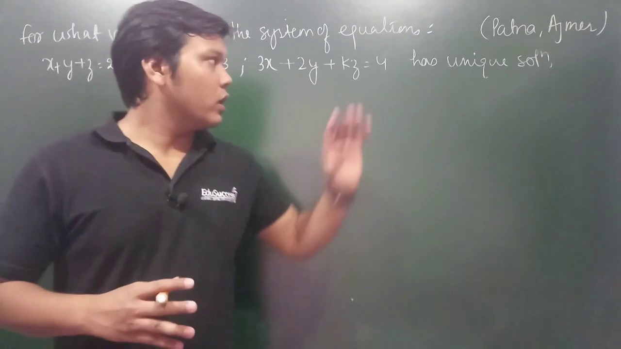 58. Determinants - Consistency & Inconsistency Example #6 - YouTube