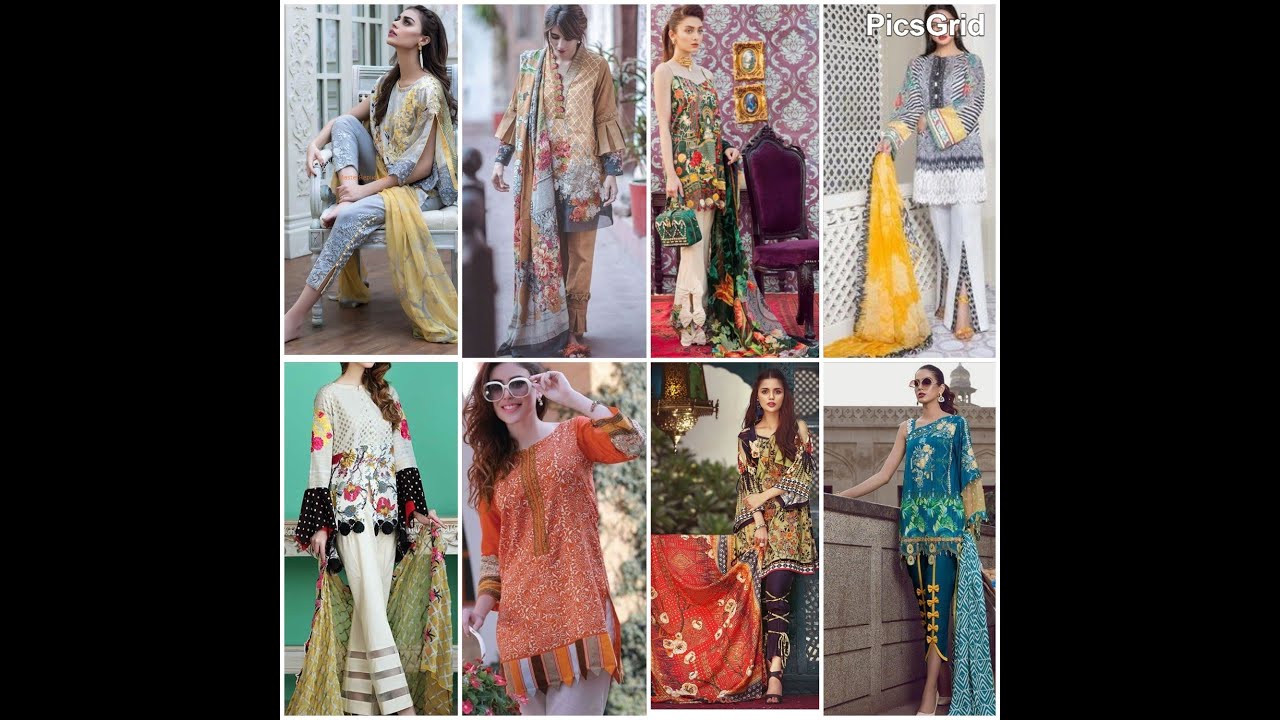 Latest summer collection lawn dress designs 2020 - YouTube