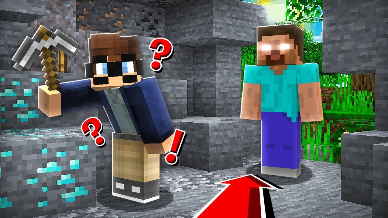 Messing With Him as HEROBRINE in Minecraft! - YouTube