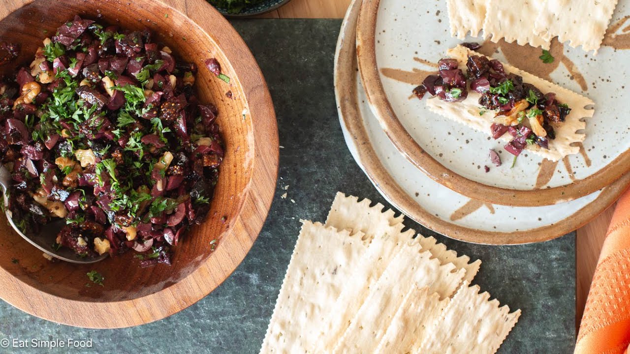 Kalamata OliveTapenade Recipe with Figs | EatSimpleFood com - YouTube