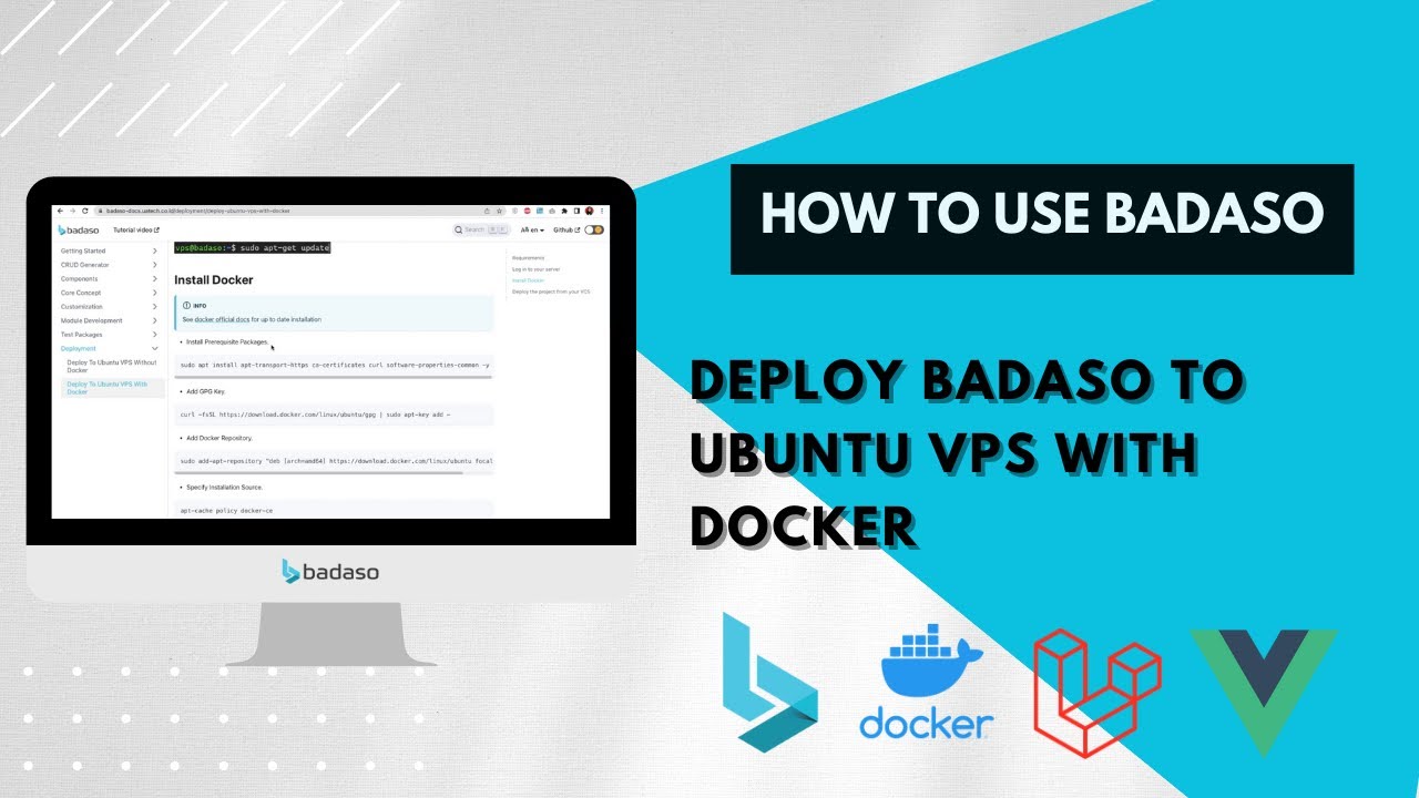 24. How to Deploy Badaso on Ubuntu VPS With Docker | Badaso Getting Started - YouTube