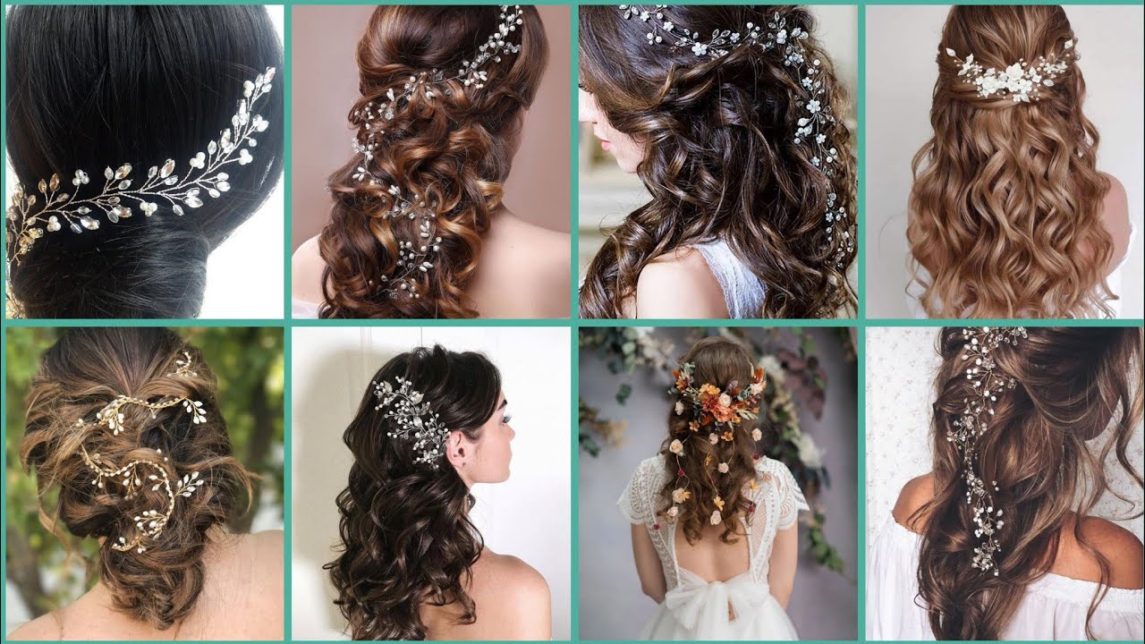 beautiful and stylish different hairstyles with flowers and beads ...
