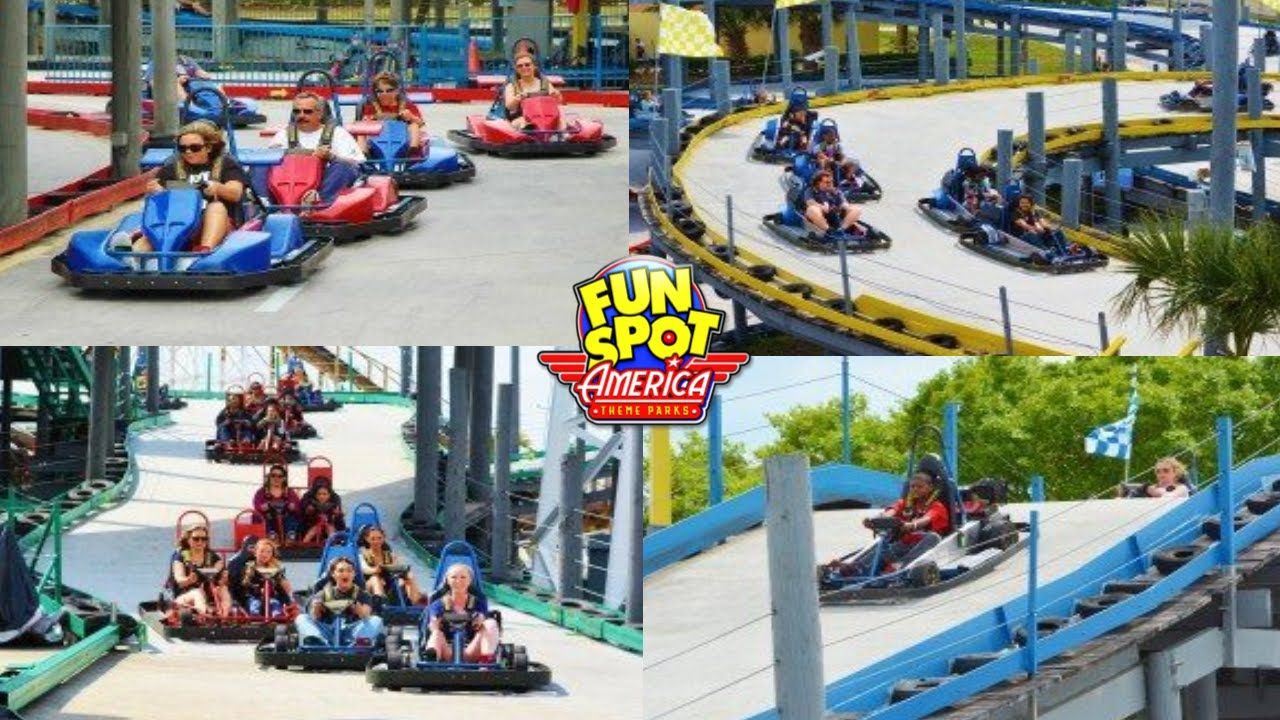 Go Kart Racing & Fun - Fun Spot America - Theme Park - SJBBVideos - YouTube