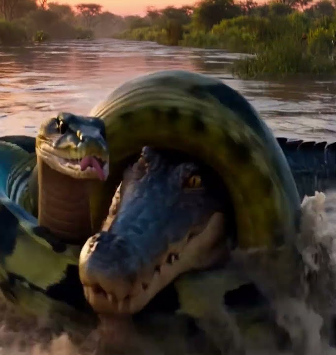 Crocodile Vs Pythons snake #new #wildlife #ytshorts #animals #lion # ...