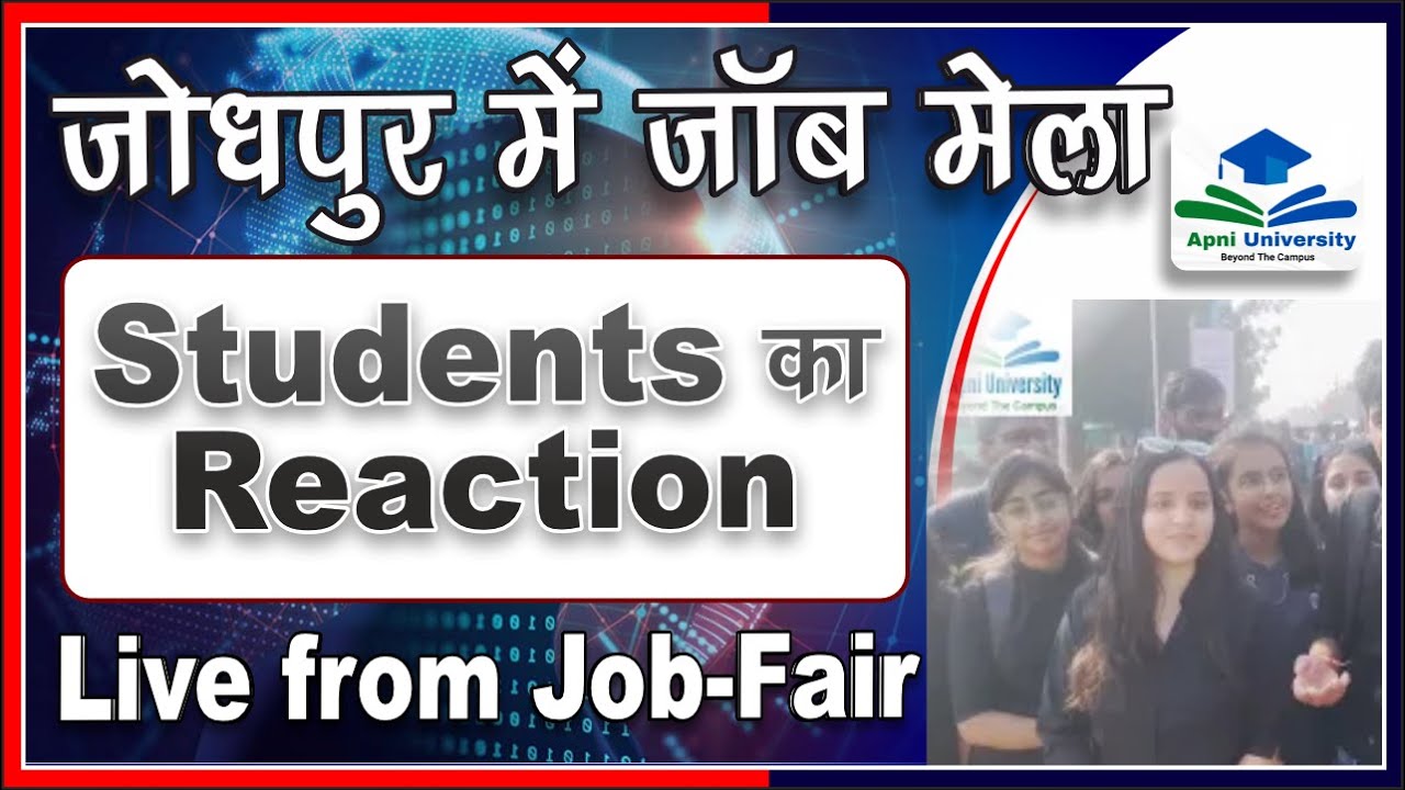 live from IT Job Fair| Group of JIET College Students @apniuniversity ...