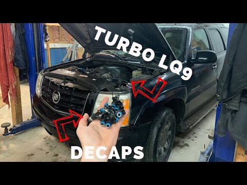 Installing decapped injectors on the turbo LQ9 6 litre Cadillac - YouTube