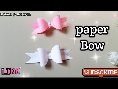 Easy Paper Bow || How To Make Bow Out Of Paper || Handicraft - YouTube
