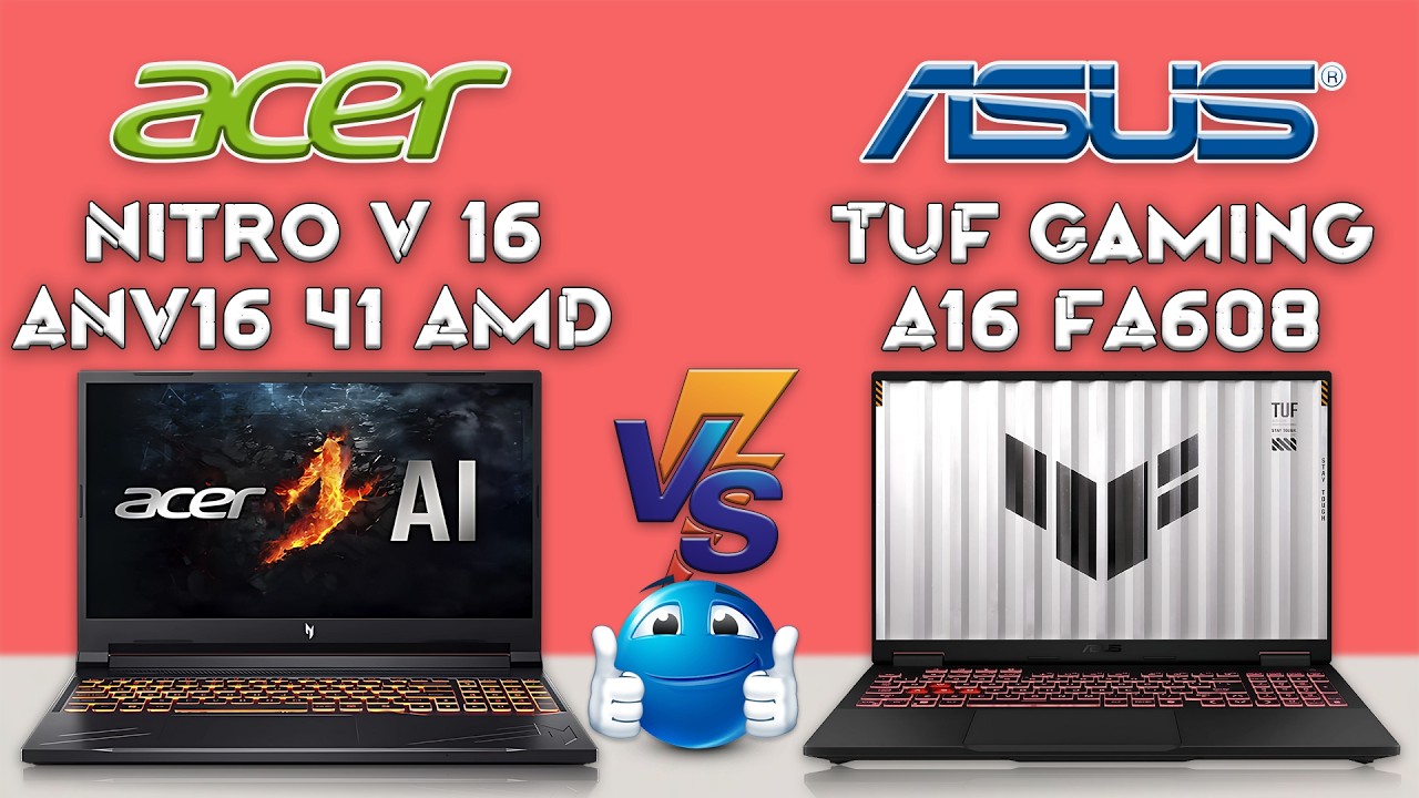 Nitro V 16 ANV16-41 vs TUF Gaming A16 2024 FA608 | Full Gaming Laptop Specs | Tech compare - YouTube