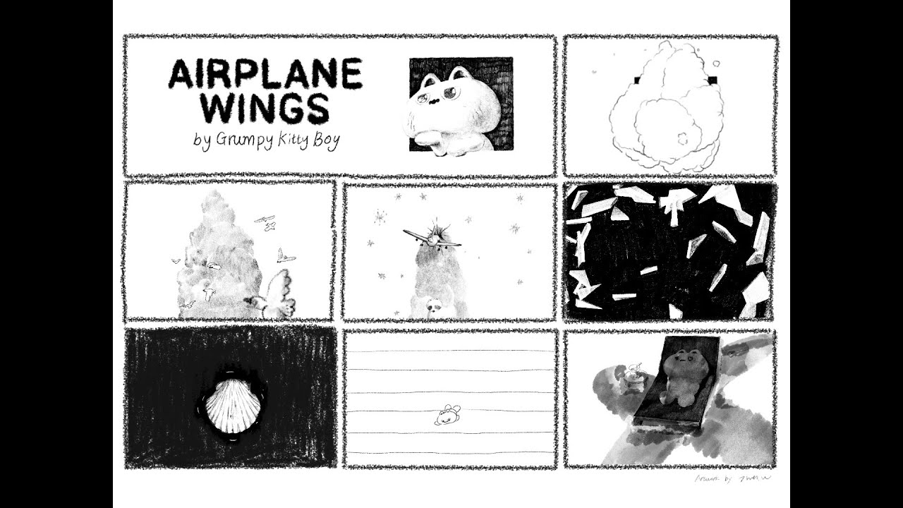 GRUMPY KITTY BOY - Airplane Wings [animated music video] - YouTube