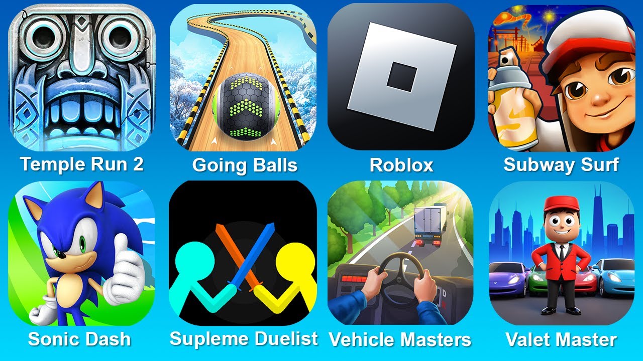 Sonic Wala Game,Temple Run 2 (2025),Going Balls,Roblox,Subway Surf ...
