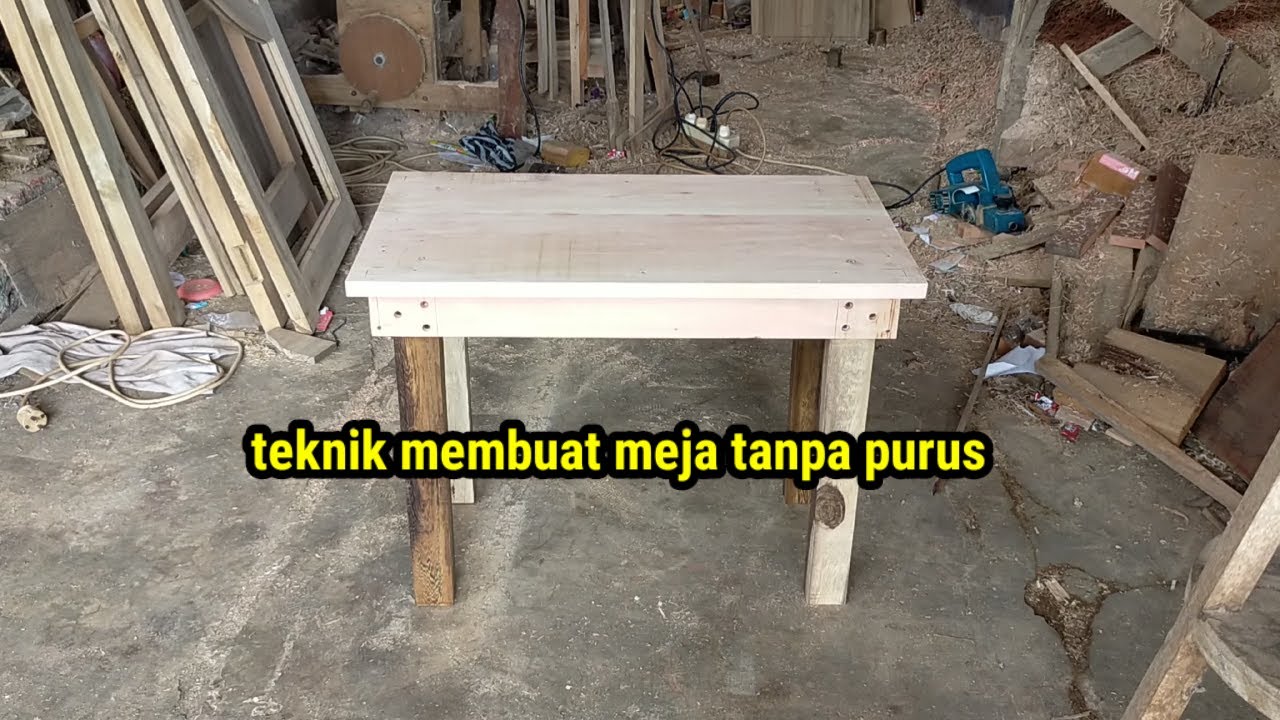 Teknik membuat meja tanpa purus#woodworking - YouTube