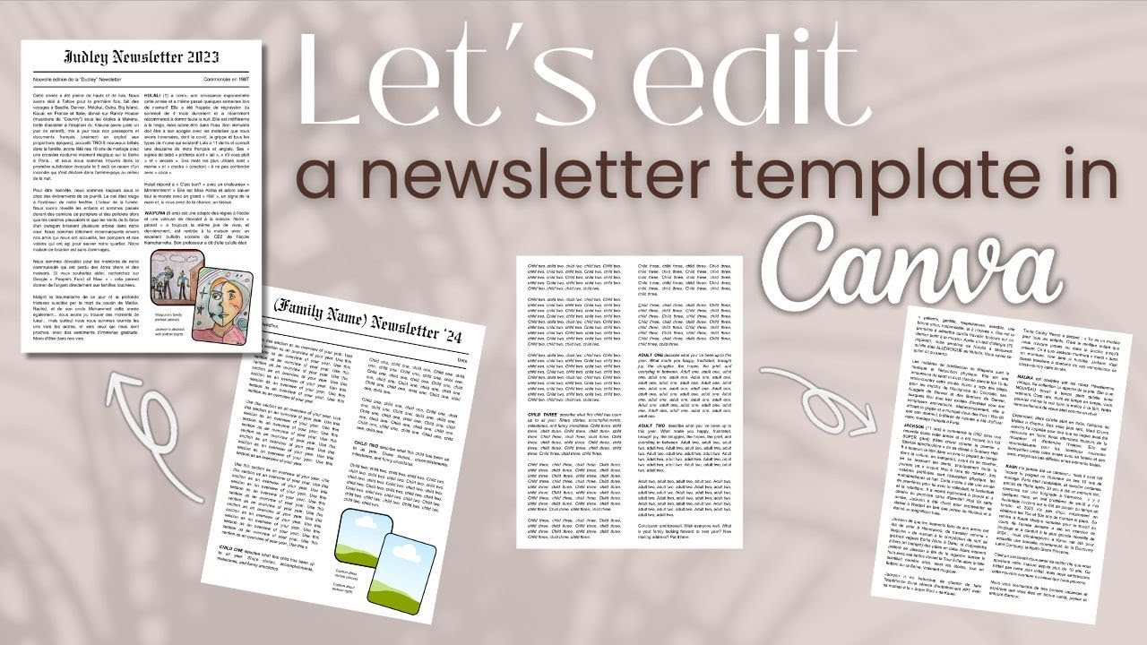 Let's edit this Holiday Newsletter Template using Canva! *Tutorial ...