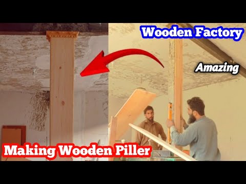 Making Wood Piller / Metal Piller Convert to wooden Piller /Design Wood ...