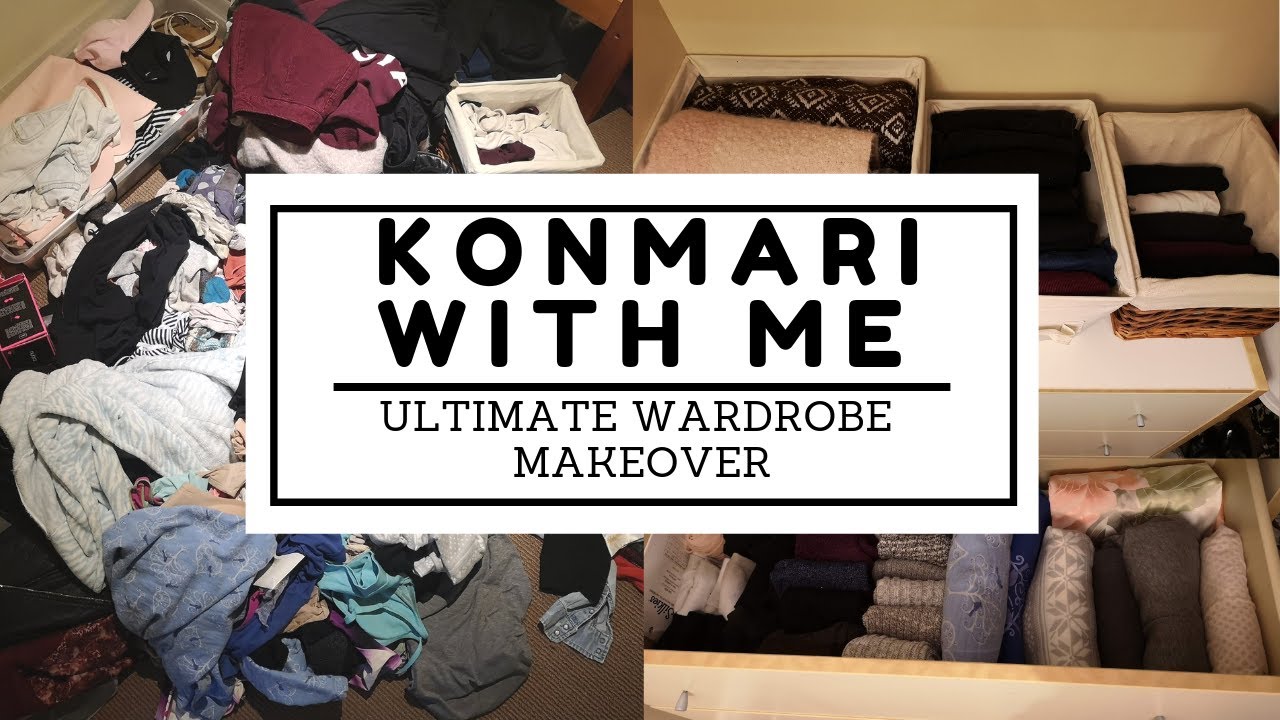 TOTAL WARDROBE // CLOSET ORGANIZATION » KONMARI METHOD *BEFORE & AFTER ...