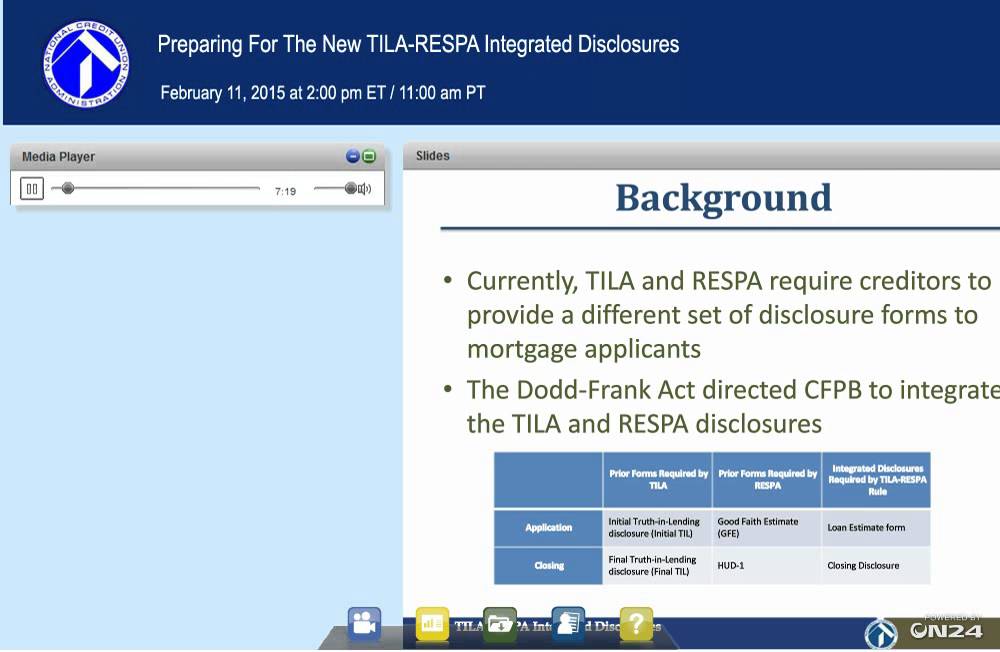 Preparing For The New TILA-RESPA Integrated Disclosures - YouTube