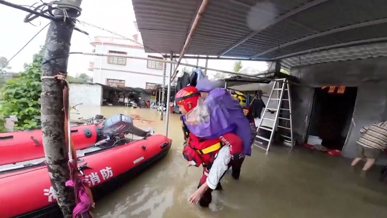 Rescue operations underway in S China's Hainan as rain, flooding ...