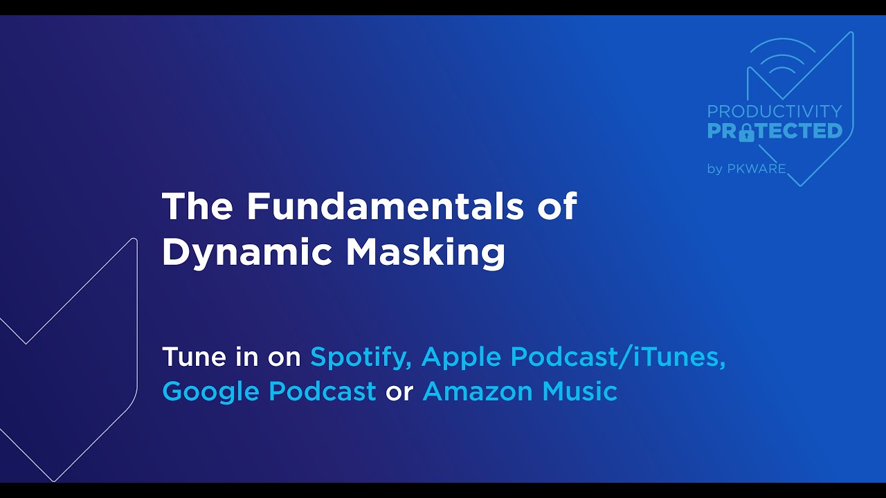 The Fundamentals of Dynamic Masking - Productivity Protected Podcast ...