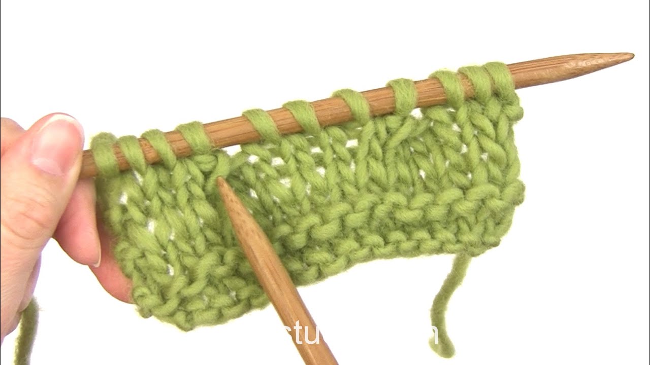 How to decrease knitting 2 purl stitches together and passing one stitch (P2tog, pss) - YouTube