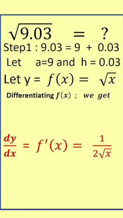 How to find square root of any decimal number By using derivatives /Calculus method #mathematics ...