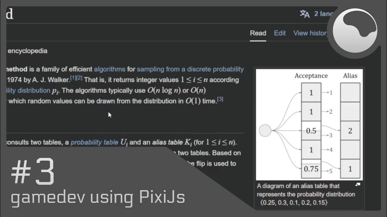 Building a Roguelike Browser Game with PixiJS / Alias Method - YouTube