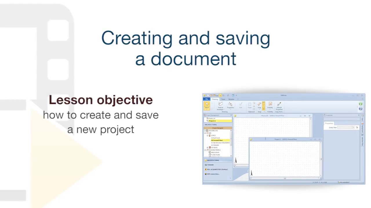 Edificius Tutorial - Creating a document and saving - ACCA software - YouTube