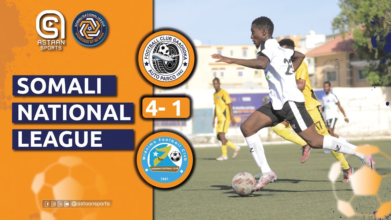 GOOS GOOS: Gaadiidka FC 4️⃣ - 1️⃣ Midnimo FC | Somali National League. - YouTube