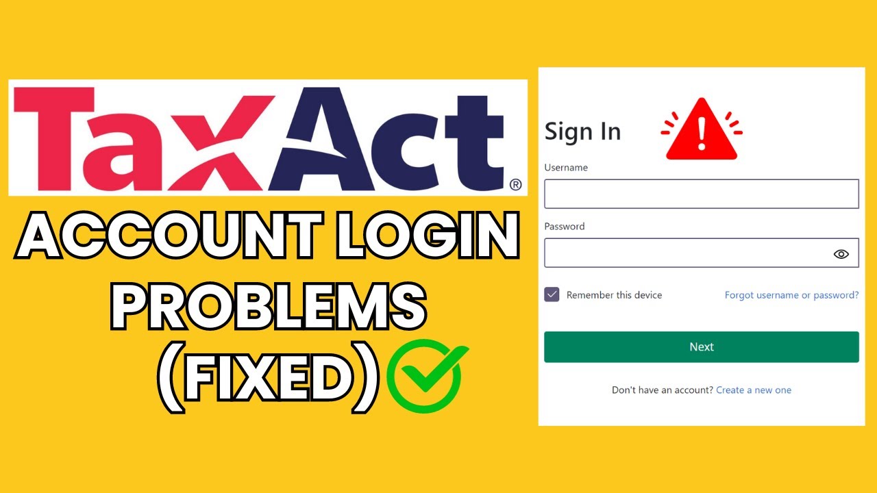 Solving TaxAct Account Login Problems: Quick Solutions for Tax Filing ...