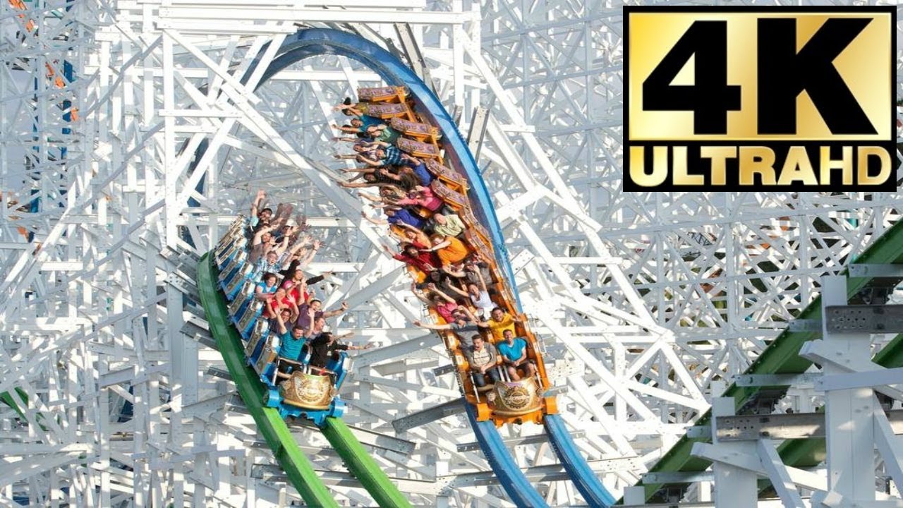 Twisted Colossus Front Seat on Ride 4K POV Six Flags Magic Mountain ...