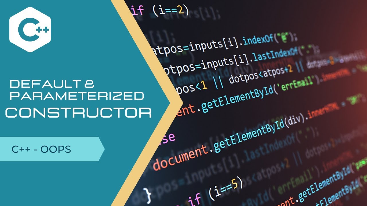 OOPS - Default constructor & Parameterized constructor - YouTube