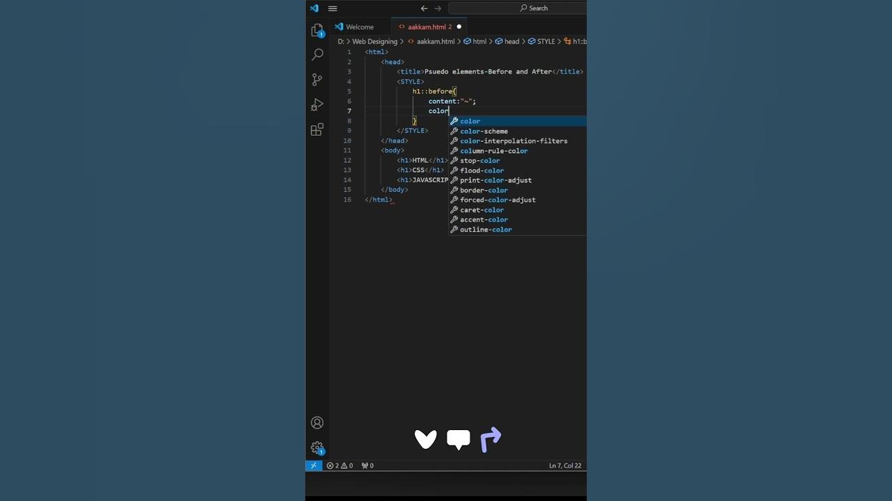 Pseudo Elements Before And After Using Css Coding Css Htmlcssjavascripttutorial Youtube 5141
